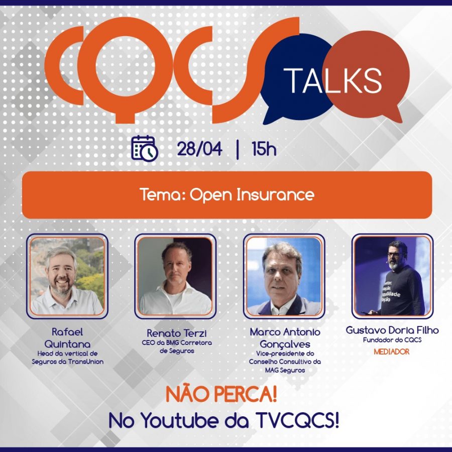 Amanhã no CQCS Talks: Saiba como o Open Insurance vai impactar o mercado de seguros - CQCS